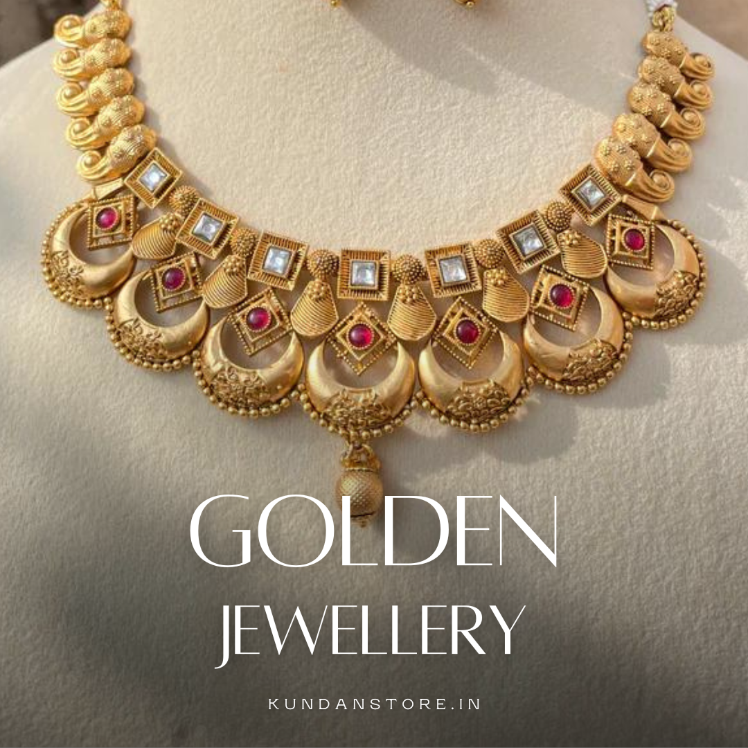 Golden Jewellery Sets Online | Premium Imitation Wedding Sets – Kundan ...